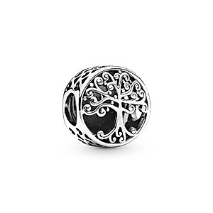 Pandora Jewelry Openwork Family Roots Charm - Family Tree Charm for Pandora Charm Bracelets - Perfect for Anniversary, Holiday, or Birthday Gift - Sterling Silver
