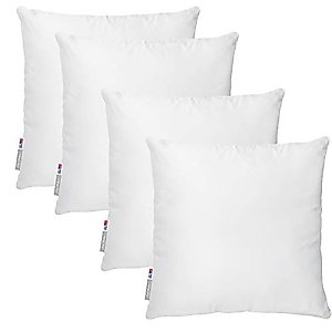 Pack of 4 20x20 Pal Fabric Soft Cotton Feel Microfiber Square Pillow Insert for Sham or Decorative Pillow Made in USA (20x20)