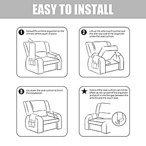 Couch Arm Covers, Non-Slip 100% WATERPROOF Sofa Arm Covers Set of 3 Washable Sofa Armrests Covers for Living Room Recliner Chair Arm Covers Protectors for Leather Sofa Armrest Slipcover ( Color : #13