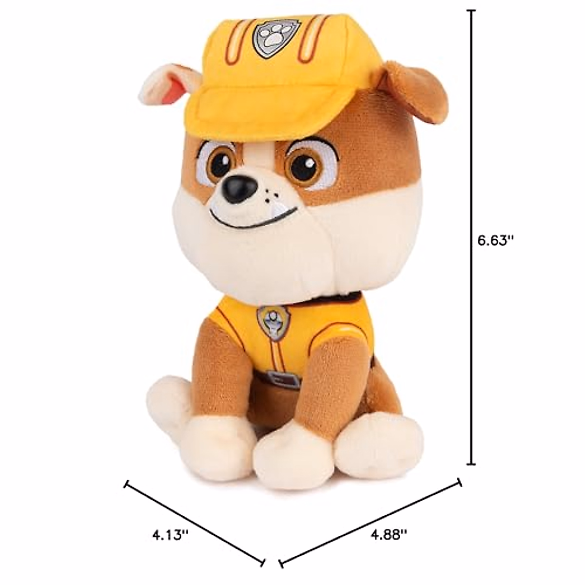 GUND Official PAW Patrol Rubble in Signature Construction Uniform Plush Toy, Stuffed Animal for Ages 1 and Up, 6" (Styles May Vary)