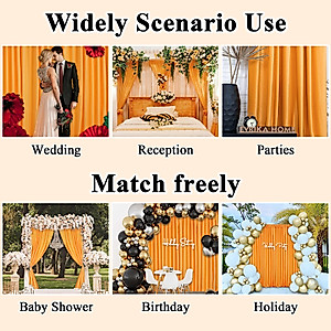 10x10FT Gold Backdrop Curtains for Parties - Gold Backdrop for Birthday Photo Background Home Decoration Supplies Curtains Backdrop 5x10FT 2 Panels