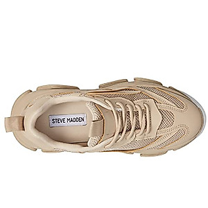 Steve Madden Women's Possesion Sneaker, TAN, 8