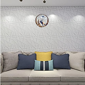 MEIJ-HC Metal Elk Wall Decor Deer Home Art Art Sculptures for Bedroom Living Room farmhouse school Wall Hanging Ornament Statues, 9.8 IN