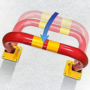 Parking Barrier Parking Lock Double Bar Gantry Parking Lock Garage Space Lock Thicken Anti-Collision Parking Space Lock Manualarchoutdoor(60 * 33cm)