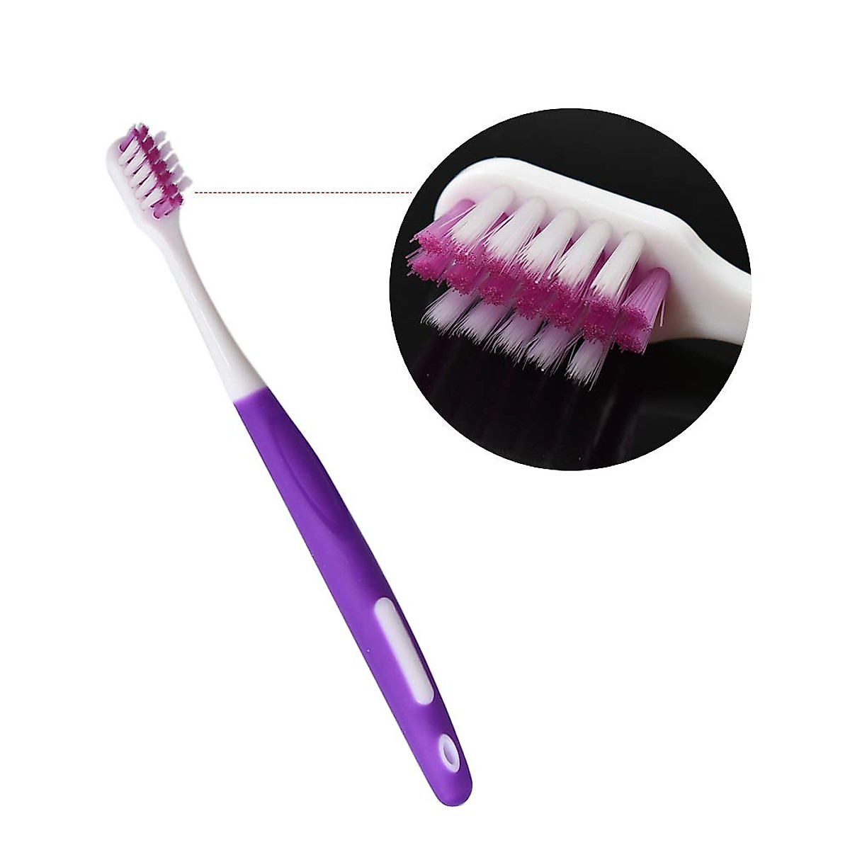 Angzhili Portable Orthodontic Toothbrush Kit for Orthodontic Patient Orthodontic Care Kit for Braces,Interdental Brush,Dental Wax,Dental Floss,Dental Travel Kit(Purple)
