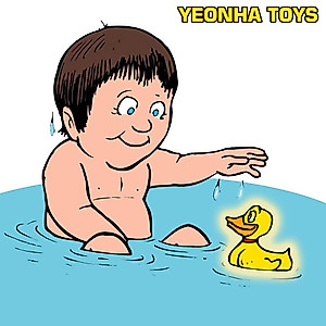 Yeonha Toys Bath Toy, Can Flashing Colourful Light(Big Style 4 Pack), Floating Bath Toy, Light Up Bathtub Water Tub Toy for Pool Shower Bathtime Bathroom Kid Boys Girl Toddler Child Baby Infant