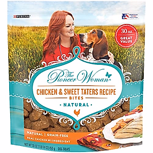 The Pioneer Woman Natural, Grain Free Soft Dog Treats, Chicken & Sweet Taters Recipe Bites - 30 oz. Pouch