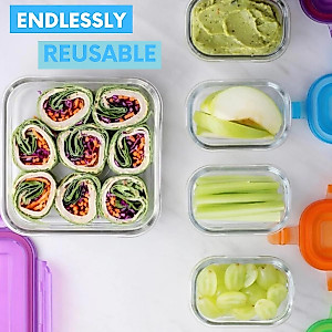 Wean Green Wean Tubs 5.1oz/150ml Baby Food Glass Containers - Grape (Set of 4)