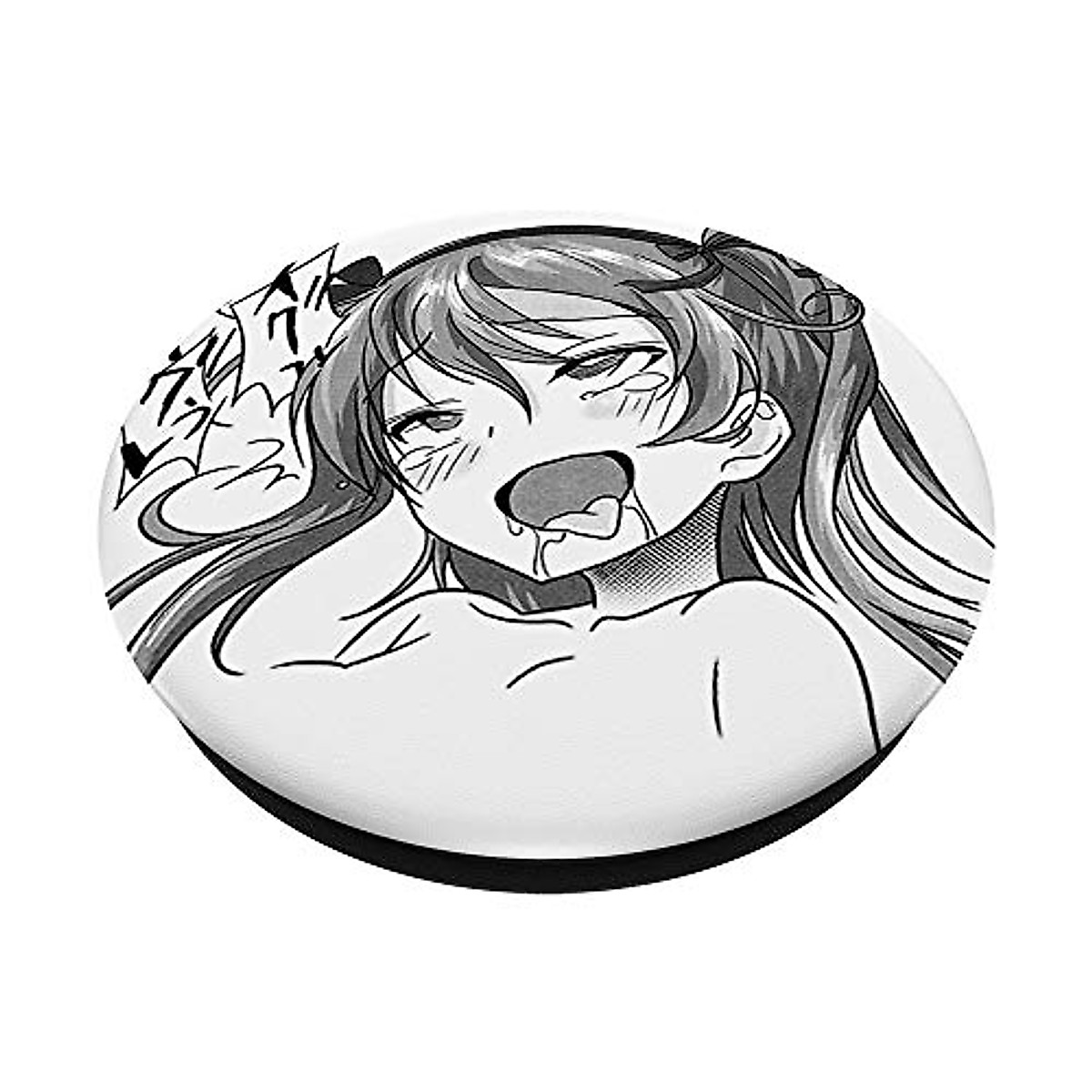 Ecchi Hentai Otaku Girl Waifu Ahegao Pleasure Face PopSockets PopGrip: Swappable Grip for Phones & Tablets