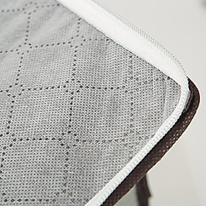 2 Pack Foldable Large Storage Bags 24 x 16 x 14 (L x W x H) inch for Comforter Quilt Blanket Clothes with Clear Window & Handles - Easy to Fit King Size Comforter Set - Closet Under Bed Organizer