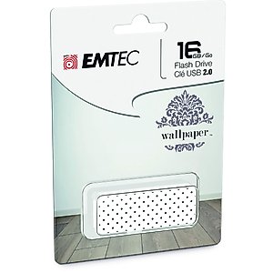 Emtec M700 Wallpaper Flash Drive, 16GB, Black Dot - ECMMD16GM710WP11