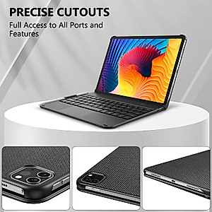 FINTIE Touchpad Keyboard Case for iPad Pro 11-inch (4th / 3rd Generation) 2022/2021 - Magnetically Detachable Bluetooth Backlit Trackpad Keyboard Cover, Also Fit iPad Air 5th/4th Gen 10.9, Black