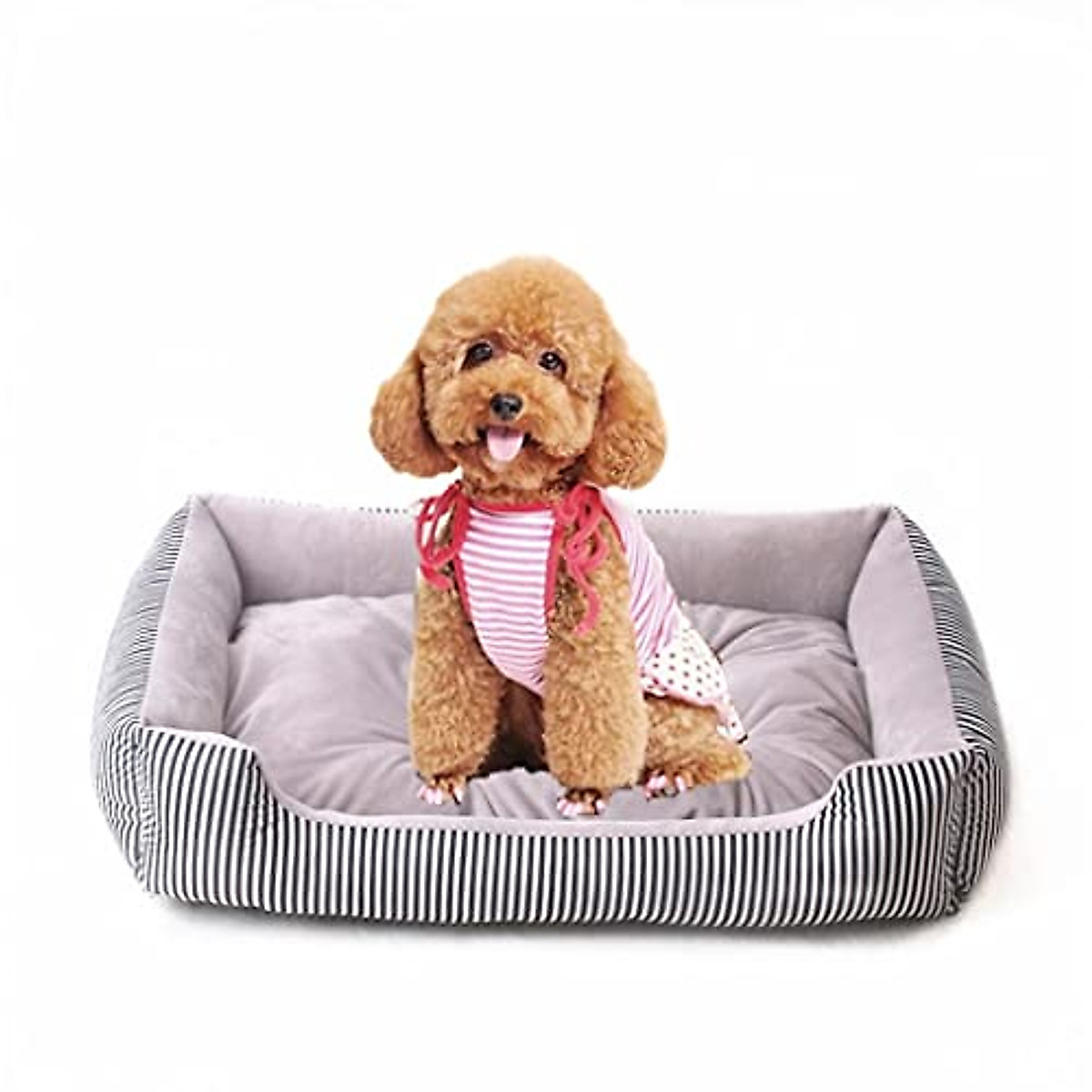 WXBDD Dog House Soft Fleece Nest Dog Baskets Mat Winter Waterproof Kennel Soft Large Pet Dog Bed Cat Kennel Warm Cozy (Color : D, Size : 70X51X13CM)