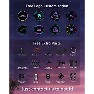 MBOBAO 360 Photo Booth Machine for Parties, 360 Video Booth Machine with RGB Ring Light,Free Custom Logo for Live Streaming Wedding Birthday Events (31.5in for 1-4 People+Flight Case)