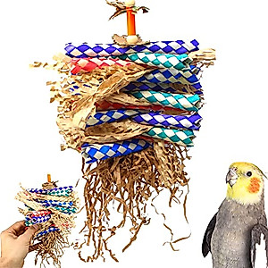 Bonka Bird Toys 3450 Paper Shred Cardboard Bamboo Shred Chew Parrot Cockatoo Amazon Conure African Grey