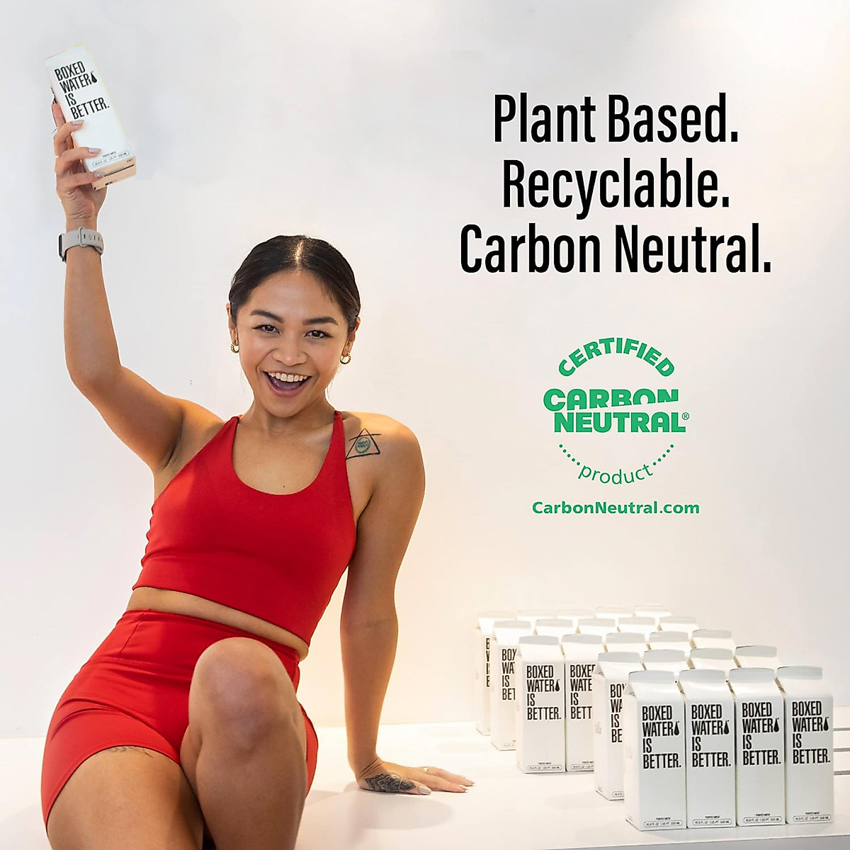 Boxed Water 16.9 oz. (24 Pack) – Purified Drinking Water in 92% Plant- Based Boxes – 100% Recyclable, BPA-Free, Refillable/Reusable Cartons – More Sustainable than Plastic Bottled Water