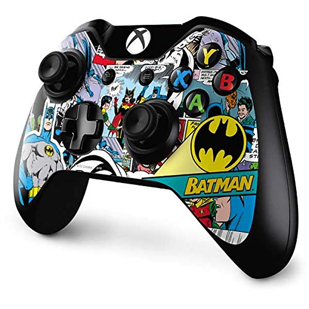 Skinit Decal Gaming Skin compatible with Xbox One Controller - Officially Licensed Warner Bros Batman Comic Book Design