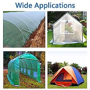 Greenhouse Plastic 6 mil Reinforced Tape, Greenhouse Repair Tape, Greenhouse Tape Greenhouse Repair Tape Clear to Repair Polyethylene Rip Poly Patch Repair kit(2" x108')