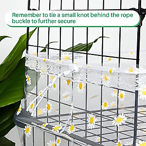 Adjustable Bird Cage Seed Catcher Seeds Guard Dust-Proof Universal Birdcage Accessories Parrot Nylon Mesh Net Cover Stretchy Skirt Traps Cage Basket Soft Airy Gauze