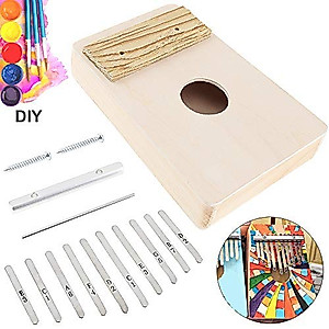 YiPaiSi 10 Keys Kalimba Thumb Piano, Portable Likembe, Mbira Finger Piano, Kalimba Sanza Finger Hand Thumb, Birthday Gift For Kids Adult Beginners