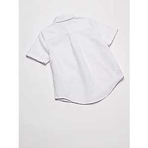 The Children's Place Baby Boys and Toddler Boys Short Sleeve Oxford Button Down Shirt, White, 3T