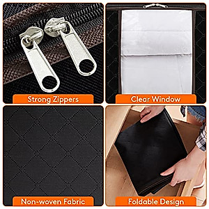 Lifewit 90L Large Storage Bags, 6 Pack Closet Organizers and Storage, Clothes Foldable Storage Bins with Reinforced Handles, Storage Containers for Clothing, Blanket, Comforters,Bedding, Black