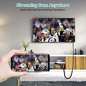 BoxWave Cable Compatible with Samsung Galaxy A10e - SmartDisplay Cable - USB Type-C to HDMI (6 ft), USB C/HDMI Cable - Jet Black