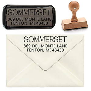 Custom Return Address Stamp | Self Inking Return Address Stamps | Personalized Address Stamp Pickled Stamps (Design 3)