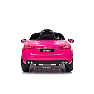 Best Ride On Cars Maserati Ghibli, 12V Battery Powered Ride On Toy, Pink, Large