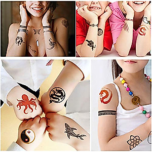 Yazhiji 36 Sheets Temporary Tattoos for Kids Boys Girls Adults Great Party Favors and Decorations