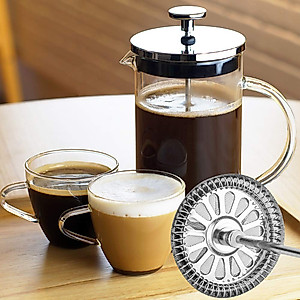 4 Pack French Press Replacement Filter Screen, findTop 4 Inch Stainless Steel Mesh Replacements for 1000 ml / 34 oz / 8 cup French Press