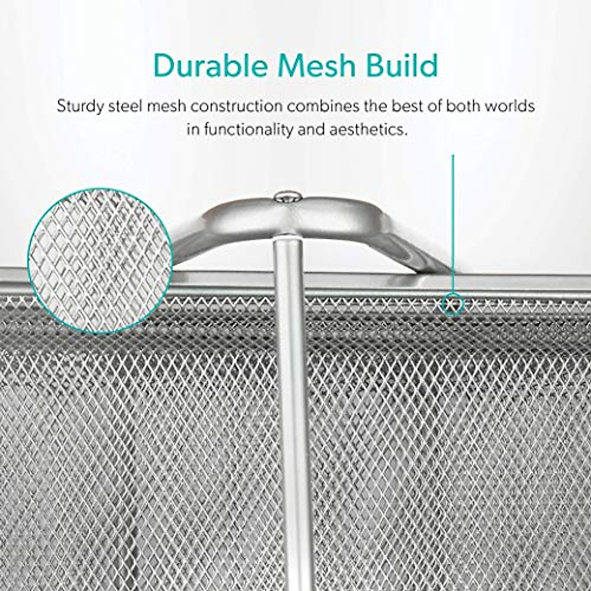 Mindspace Desk Organizer Paper Tray with 3 Tier Desktop File Organizer | Office Organizer & Stacking File Holder, Document Organization for Desk | The Mesh Collection, Silver