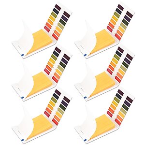 6 Pack Litmus PH Test Strips 480 Strips, PH 1-14 Test Litmus Paper for Teaching, Student, Chemistry PH Test Strips Experiment, PH Paper Test Strips & PH Soap Making Testing Strips for Water Soil Test