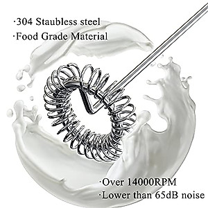 Influtto Powerful Handheld USB Rechargeable Electric Mini Compact Milk Frother, Foam Maker,Mini Mixer and Coffee Blender Black Color