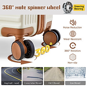 imiomo Carry on Luggage Sets,20 Inch Expandable Carry-on Suitcase with Spinner Wheels,Hard Shell Lightweight Rolling Travel Luggage with TSA Lock