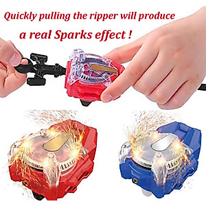 Bey Battle Burst Blade Evolution GT B-155 Booster Master Diabolos.Gn Red Left and Right Launcher Handle Starter Set Gaming Top God Bay Lr Bey Sparking Launcher Battling Tops Spinning Toys