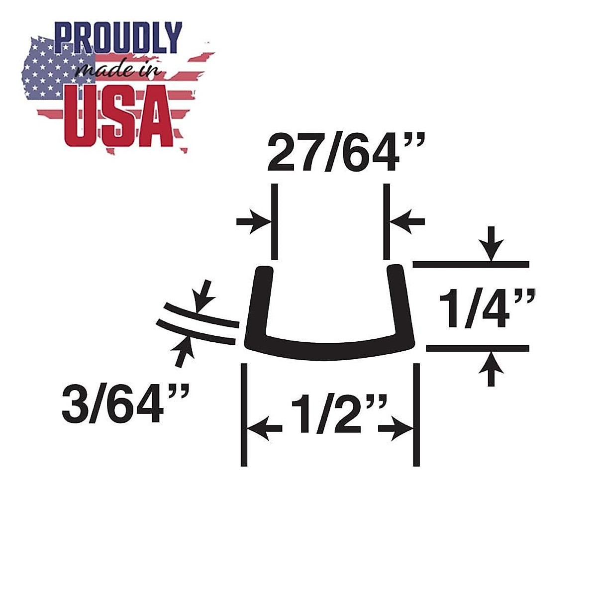 Outwater Plastics White 1/2'' Rigid PVC UV Treate dPlastic U-Channel/C-Channel 72 Inch Lengths (Pack of 10 Pieces, 60 feet Total)