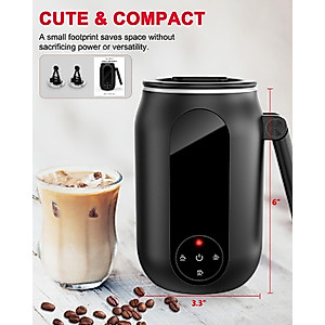 MOFOKEAY Milk Frother, Frother for Coffee, 4 IN 1 Automatic Hot and Cold Foam Maker, Milk Steamer for Latte, Cappuccinos, Macchiato & Hot Chocolate Milk Warmer with Temperature Control & Auto Shut-Off