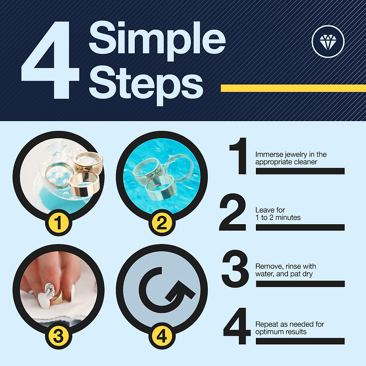 Sterling Silver Jewelry Cleaner | Silver Jewelry Cleaner Solution Dip, Dip Tray, Sterling Silver Cleaner, Jewelry Tarnish Silver Polishing for Jewelry and Ring Cleaner