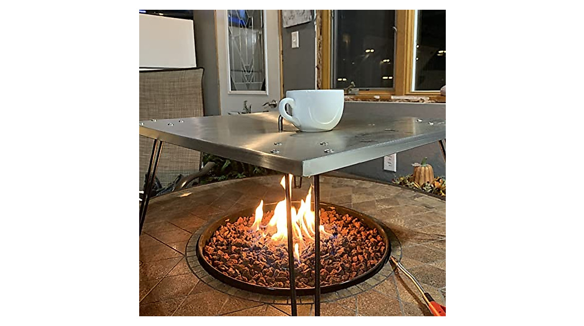 TITAN GREAT OUTDOORS Fire Pit Heat Deflector - Durable & Efficient