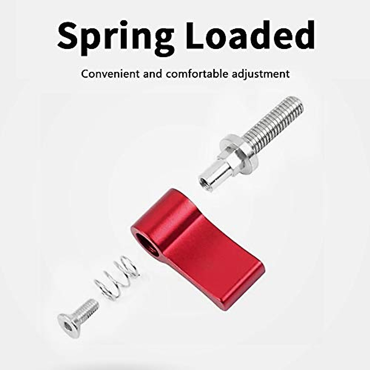 SPEEDWOX 2 Pcs M6 17mm Screw with Handle Thumb Screw Male Threading Rotating Knob Adjustable Thumb Lever Screw Rotating Knob Adjustable Thumb Lever Screw Rotating Knob with Single Wing(Red)