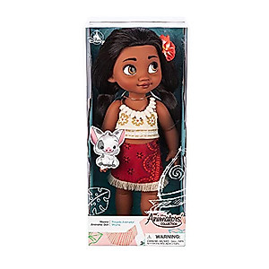 Disney Animators' Collection Moana Doll - 16 Inches Toy Figure, Molded Details, Fully Posable Toy in Satin Dress - Suitable for Ages 3+ Toy Figure