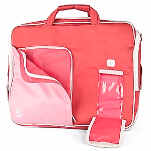 Laptop Messenger Bag for Gateway 14.1-inch Laptop CLT146401, 14.1" Elite, Slim Notebook (Pink)