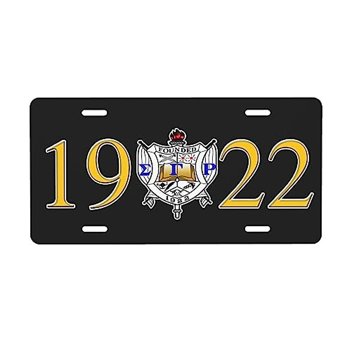 Sigma Gamma Rho License Plate 6" X 12", Automotive Aluminum Front and Rear Labels, Gift for Car Lovers