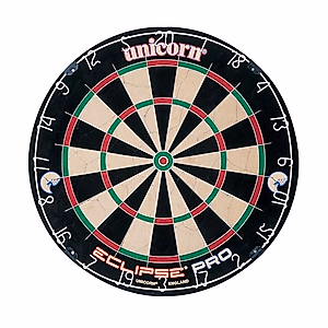 Unicorn Eclipse Pro Championship Edition Bristle Dartboard - PDC Endorsed, Ultra-Slim 30% Thinner Wire - Staple-Free Bullseye - Premium Self-Healing Sisal - High-Visibility Rotatable Number Ring