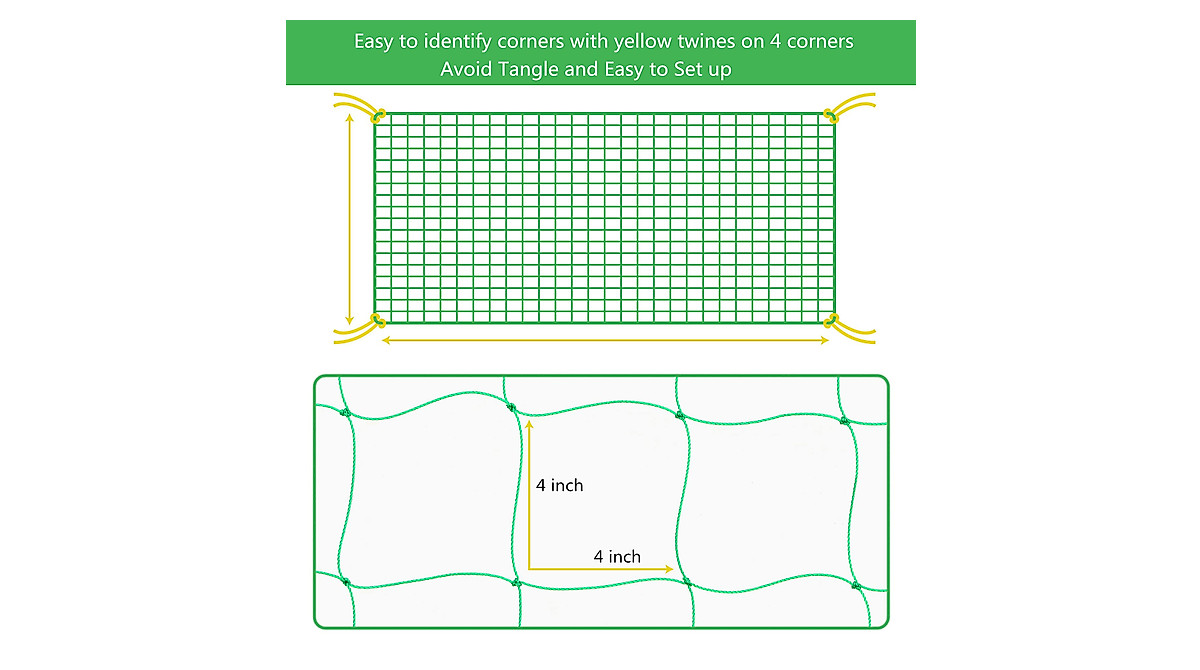Heavy Duty Plant Trellis Netting for Climbing Plants 27 Strands