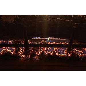 Glowing Embers Rock Wool Mixed with Vermiculite for Vented Gas Log Sets, Inserts,Fireplaces, Fire-Pit and Stoves, 12oz