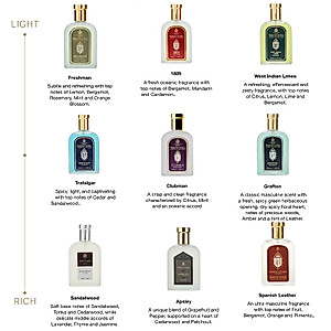 Truefitt & Hill Luxury Cologne - Grafton - Premium Long-Lasting Amber and Leather Men's Fragrance Presented in a Beautifully Etched Traditional Atomizer Bottle - 3.38 oz.