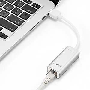 Anker USB 3.0 to Ethernet Adapter, USB 3.0 to Gigabit Ethernet Adapter, Aluminum Portable USB-A Adapter, Compatible with MacBook Pro 2015, MacBook Air 2017, and More