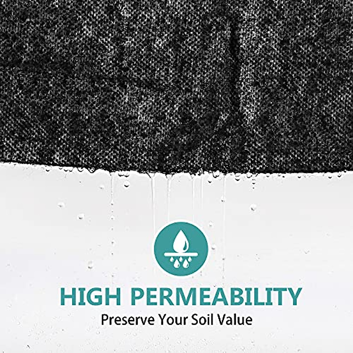 HOOPLE PP Premium Garden Weed Barrier Landscape Fabric Durable & Heavy-Duty Weed Block, Easy Setup & Superior Weed Control (4ft*50ft)